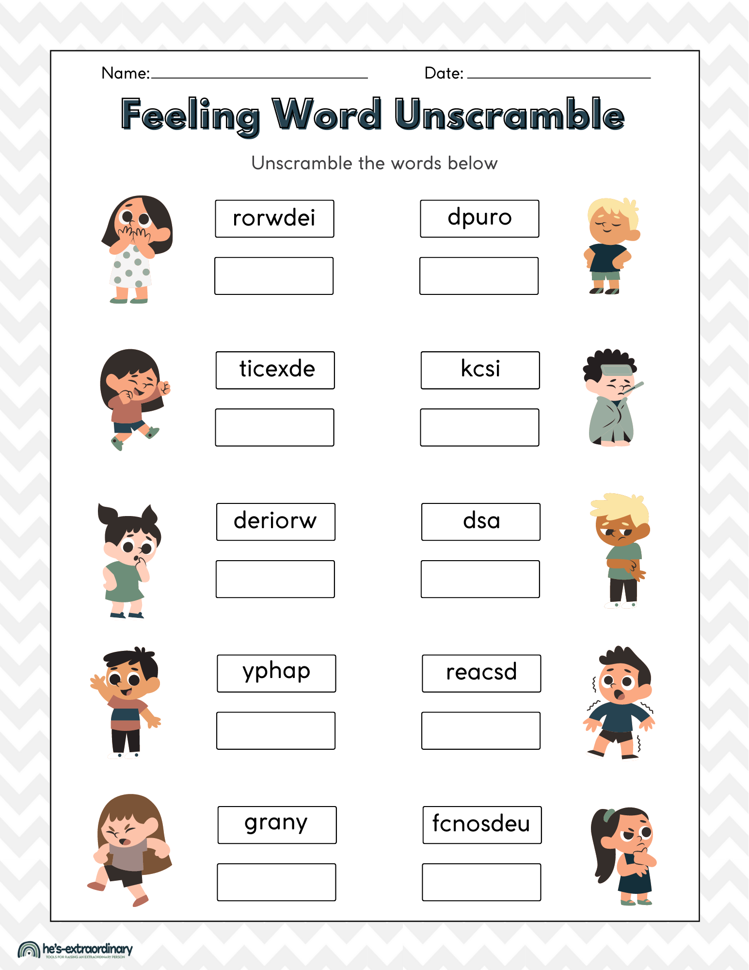 How Do I Feel? Emotions Work Booklet