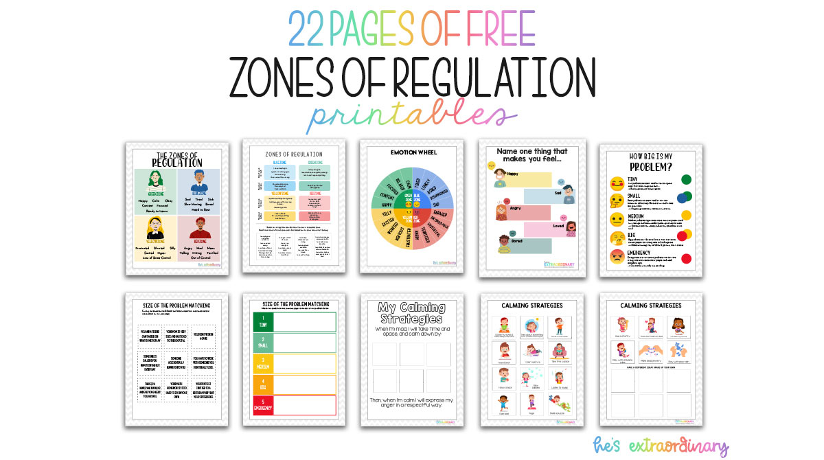 Zones of Regulation Printables Zones of Regulation Printables